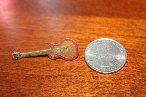vintage guitar pin pinback orange | eBay