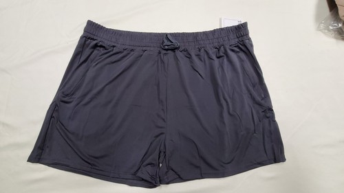 L Real Essentials CHARCOAL GRAY Dry Fit Moisture Wicking Shorts w/2 Zip ...