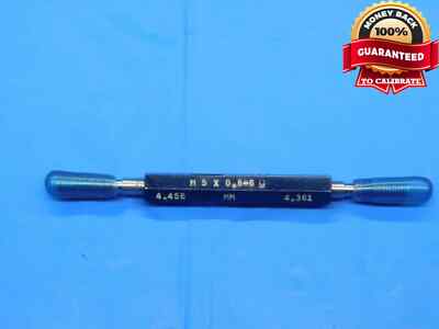 M5 X .8 6g METRIC SET THREAD PLUG GAGE 5 0.8 GO NO GO P.D.'S = 4.456 ...
