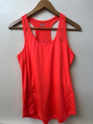 HIND Women's Orange Athletic Running Fitness Racerback Tank Top Size S ...