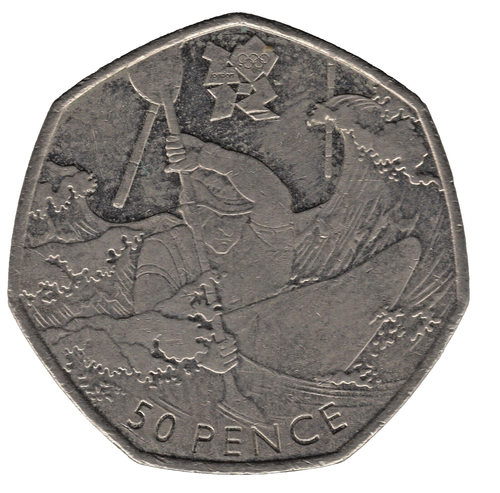 2011 Elizabeth II London 2012 Olympic Games Canoeing 50p Coin | eBay ...