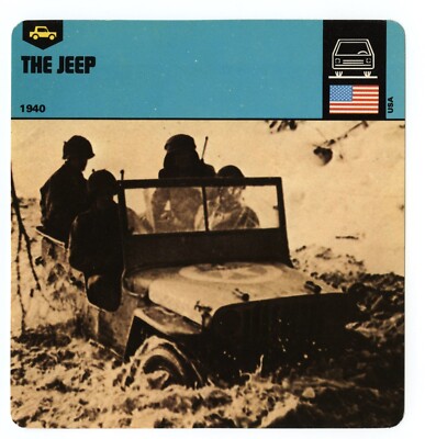 The Jeep - Utility / Military Vehicles Edito Service Auto Rally Card | eBay