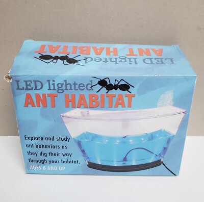 Ant Farm Terrarium Kit for Kids Light Up LED Habitat Live Ants Nutrient ...