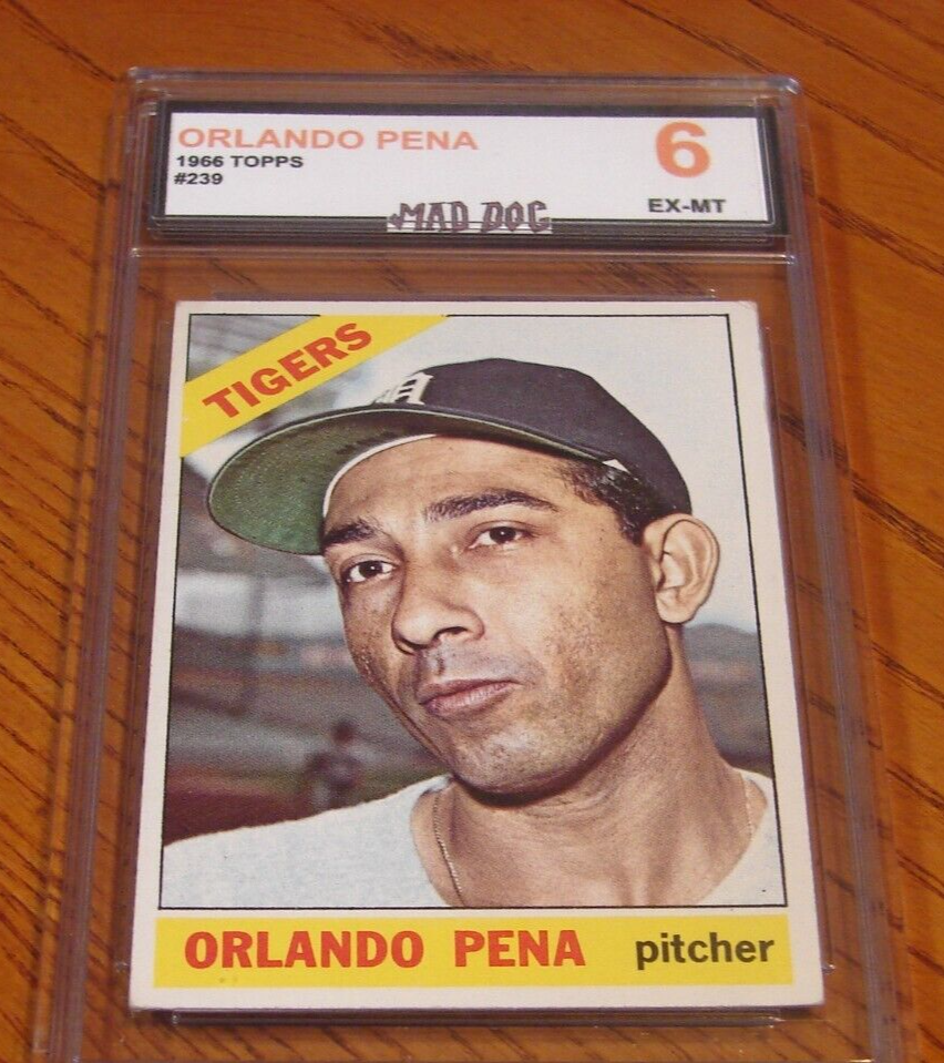 ORLANDO PENA****1966 TOPPS---MINT 6****Set BREAK---TIGERS***Mad Dog ...