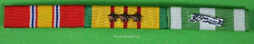 Vietnam War Ribbon Bar Rack - National Defense, Campaign, Service & 3 ...