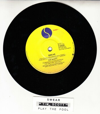 TIM SCOTT Swear 7" 45 rpm vinyl record BRAND NEW + juke box title strip ...