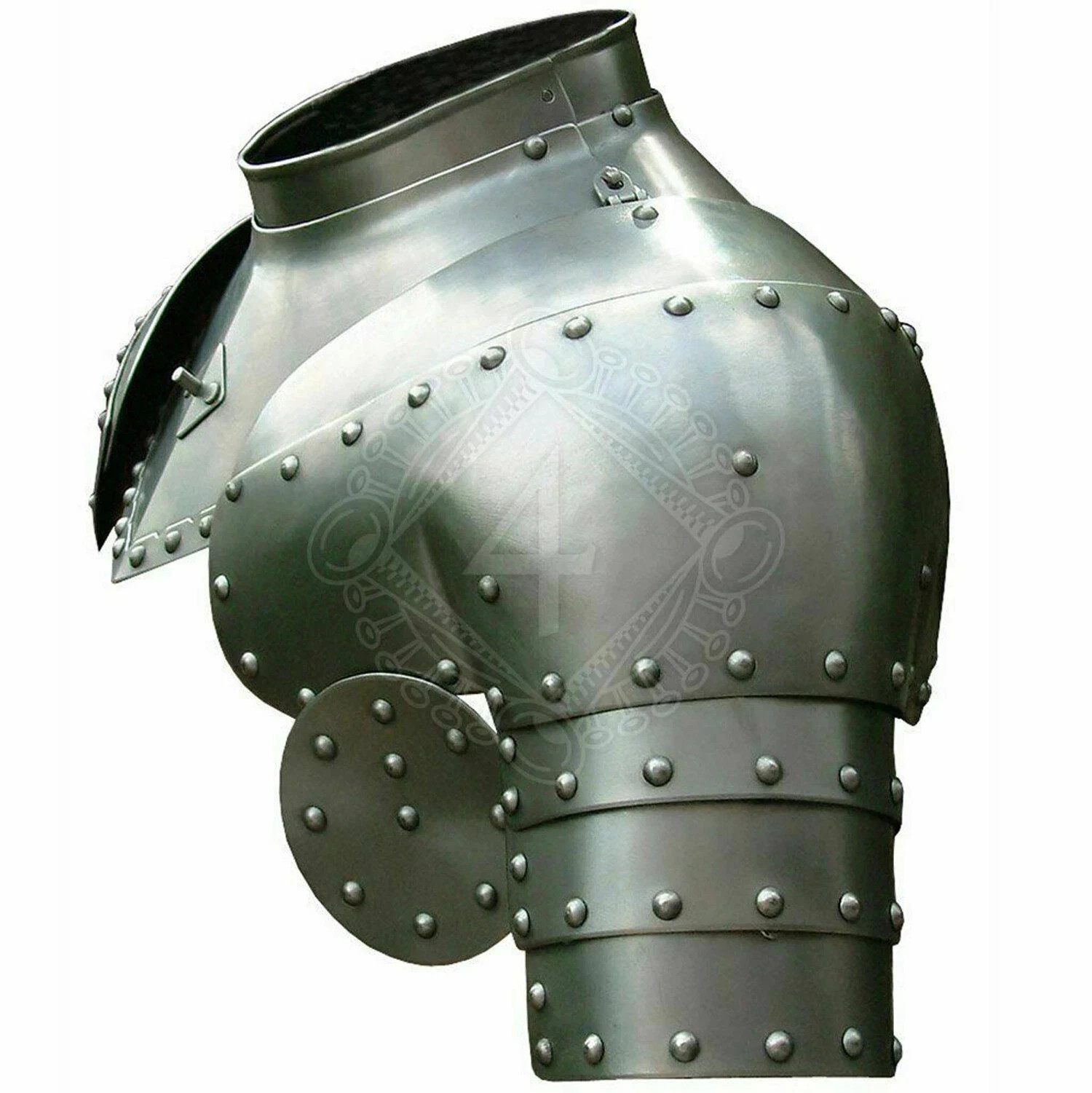 Medieval Larp Gothic steel Pair Of Pauldrons With Gorget Shoulder Armor ...