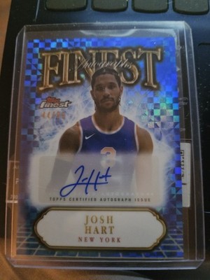 2024-25 Topps Finest Blue Geometric Refractor /99 Josh Hart #FA-JH Auto ...