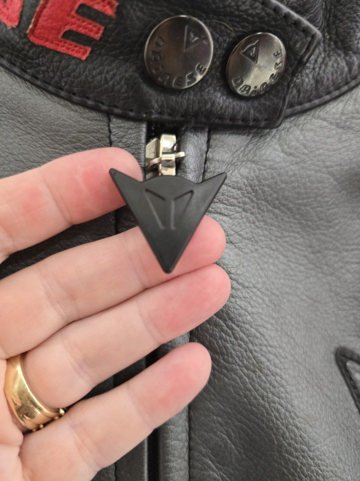 Dainese Red /black Leather Racing Jacket Padded Lined Mens Sz 50 ...