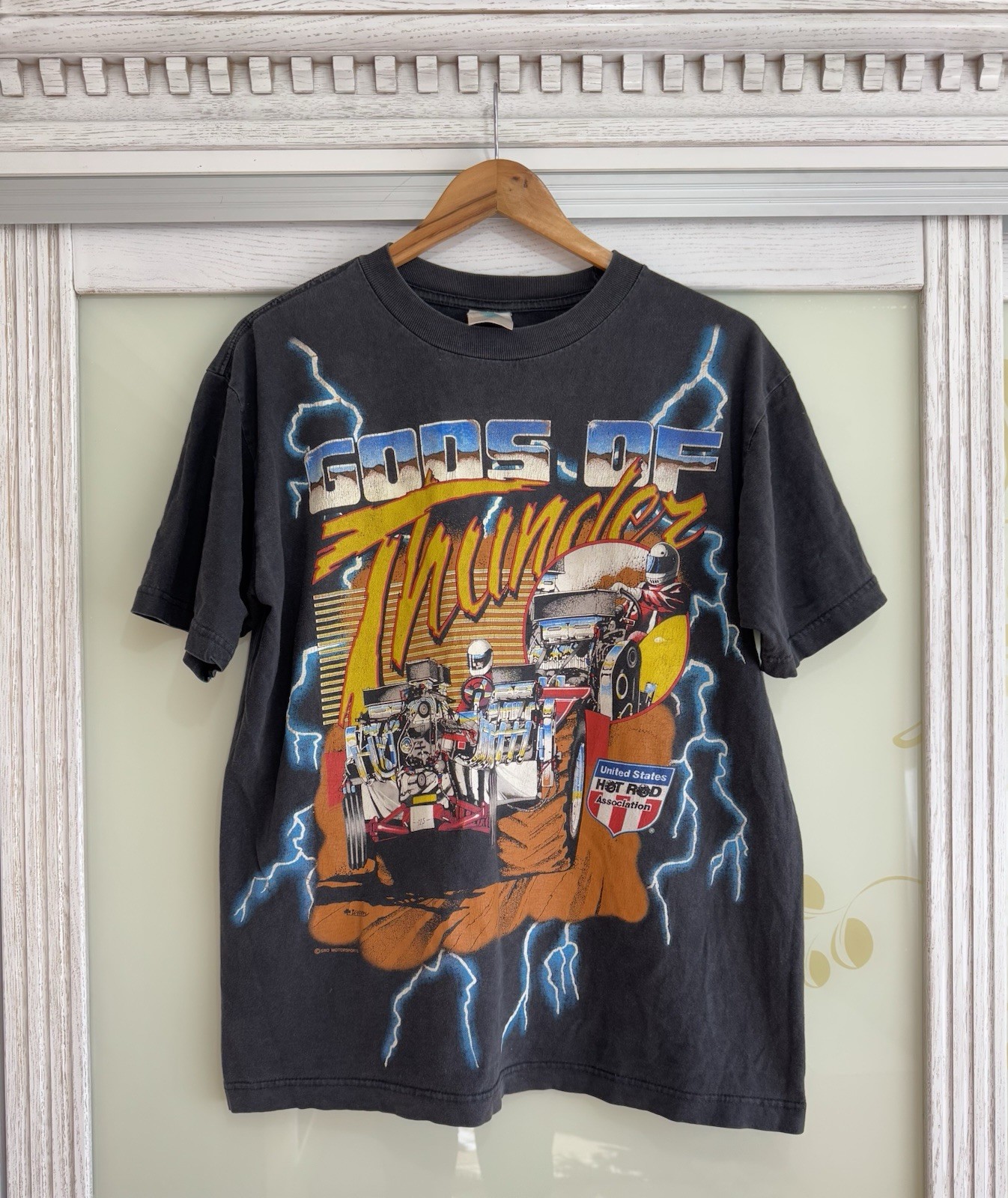 Very Rare Gods Of Thunder 90’s American Hot Rod T-shi… - Gem