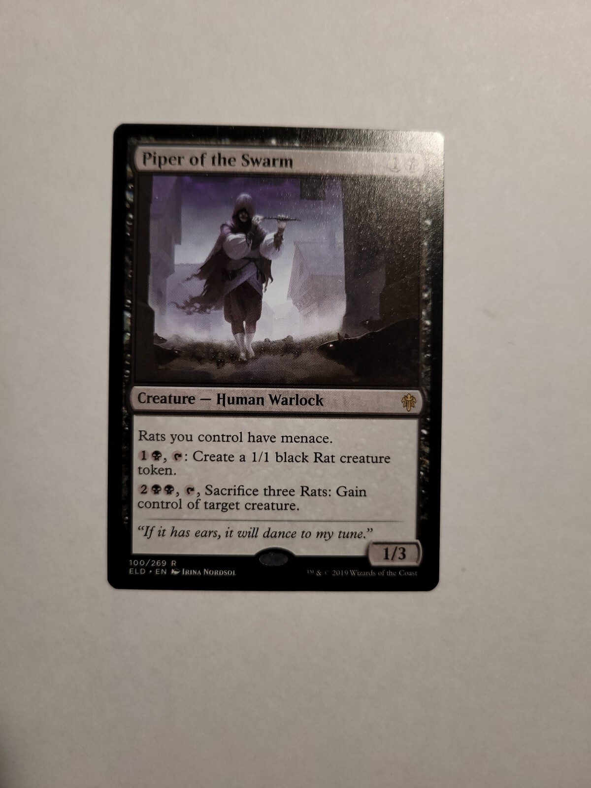 MTG+Piper+of+the+Swarm+Throne+of+Eldraine+355+Regular+Rare for sale ...