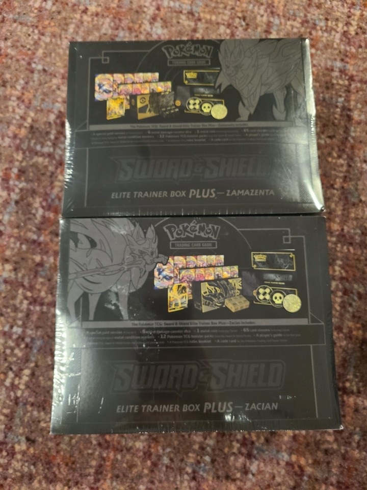 Pokemon Sword & Shield Elite Trainer Box Plus Zacian & Zamazenta (Both ...