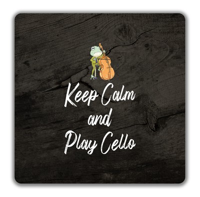 Keep Calm and Play Cello 2 Pack Drinks Coaster String Bow Instrument ...