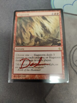 1x Signed(Red) Slagstorm Magic The Gathering Rare | eBay