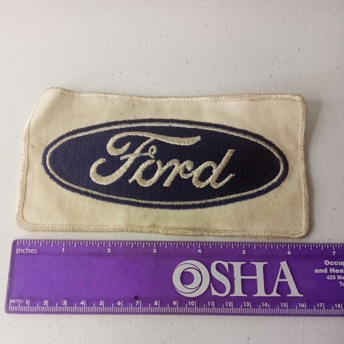FORD Automobile Dealer Logo Embroidered Uniform Rectangle Patch 6.5" x ...