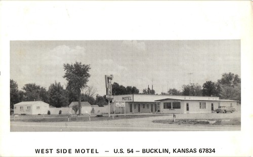 West Side Motel - U.S. 54 - Bucklin Kansas Postcard Unposted National ...