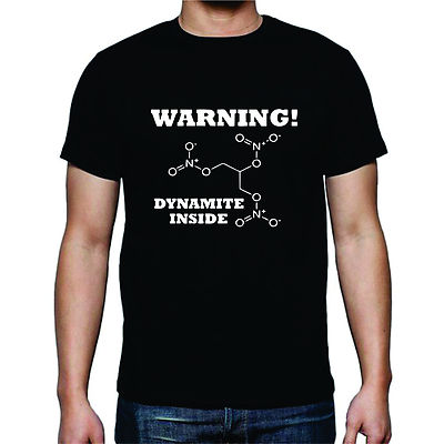 Warning! Dynamite Inside! Molecule Chemical Science T-shirt Tee | eBay