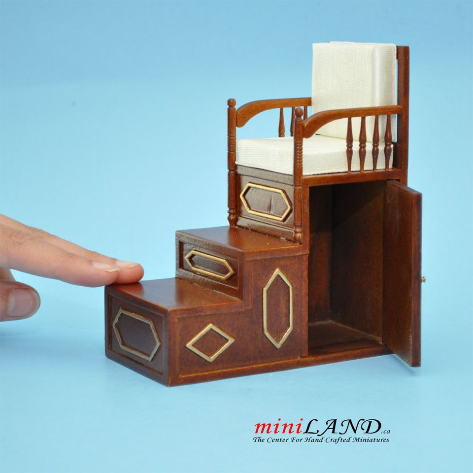 Miniature pulpit Minbar steps chair mimber mosque imam for dollhouse 1: ...
