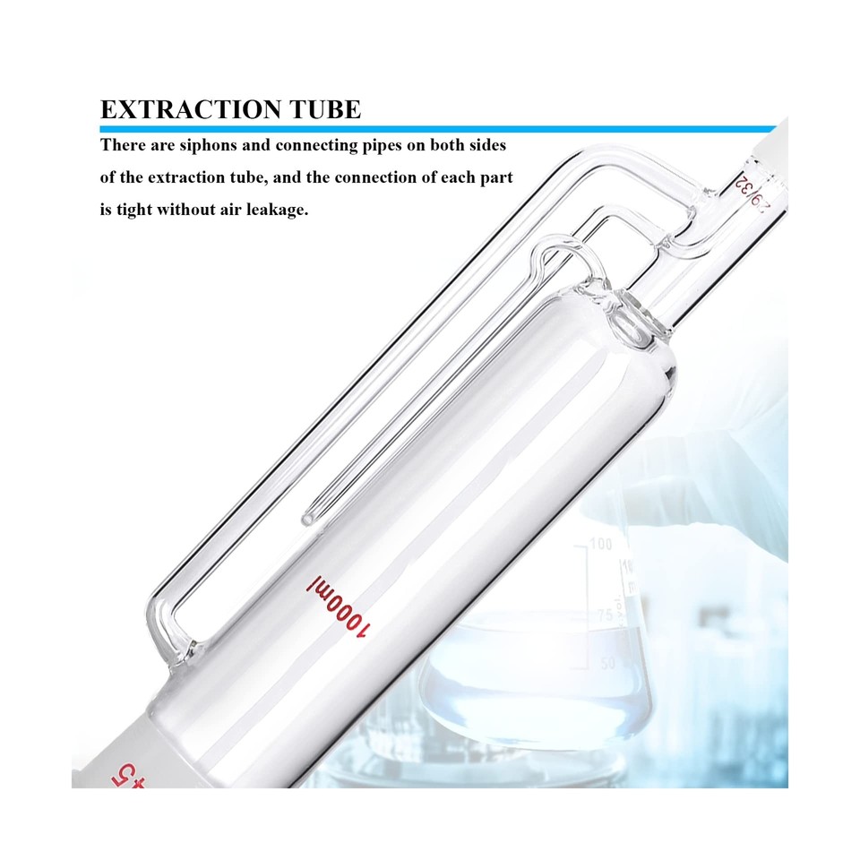MXBAOHENG 1000ml Soxhlet Extractor Kit Soxhlet Extraction Apparatus ...