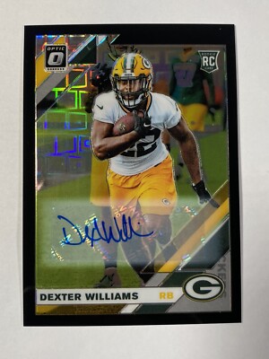 DEXTER WILLIAMS 2019 Optic Rookie Autograph BLACK PANDORA Prizm #15/25 ...