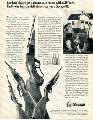 1972 Print Ad of Savage Model 99 110C 99A 99C & 170 Rifle | eBay