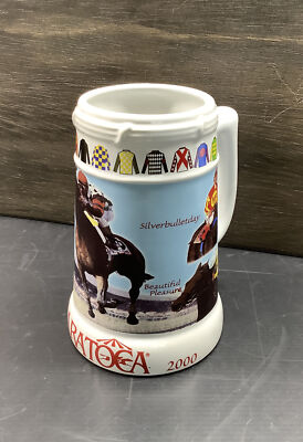 SARATOGA Springs Race Track Limited Edition Beer Stein 2000 Saratoga NY ...