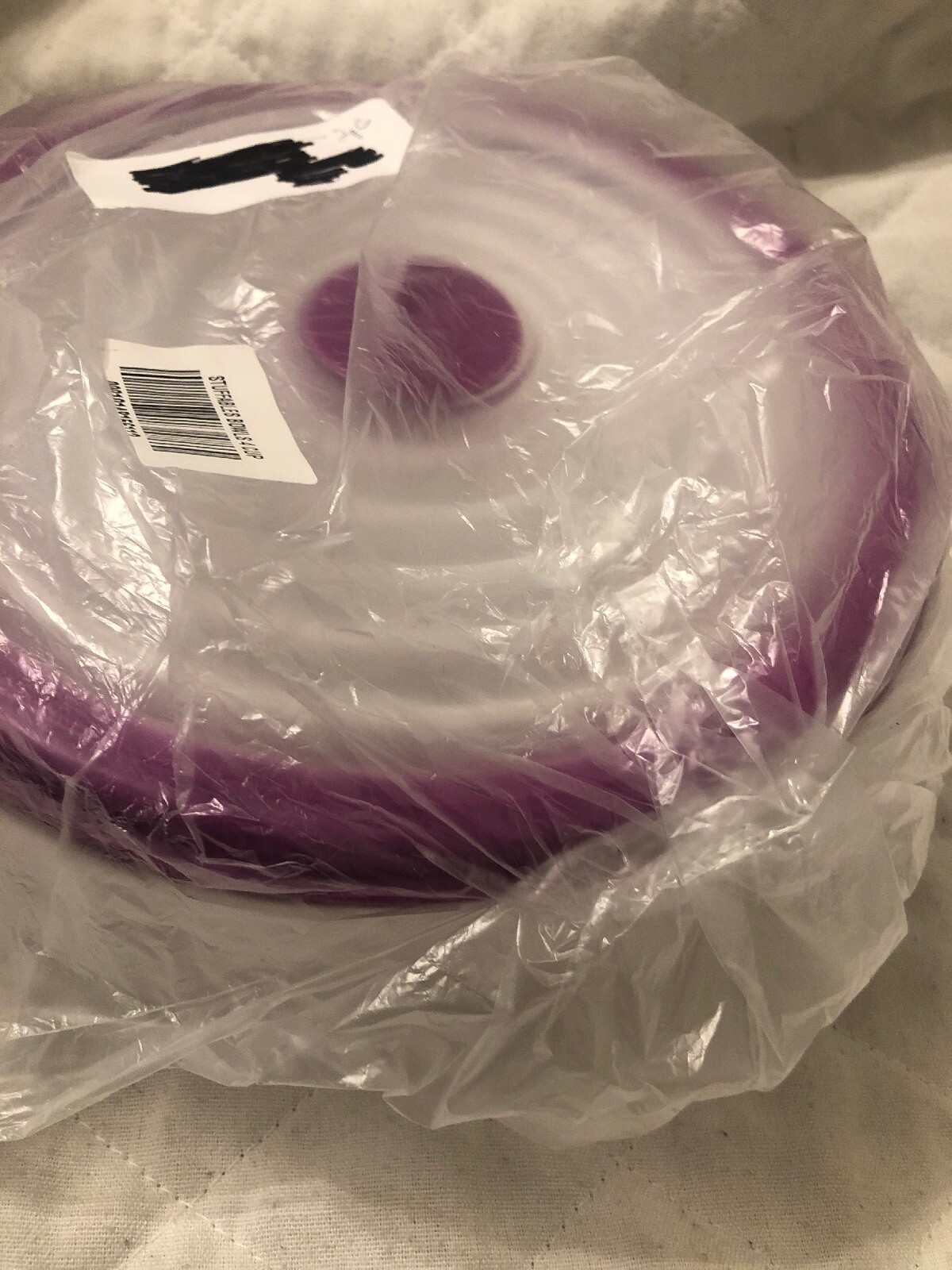 Tupperware Stuffables Bowls Set of Two Sheer 4 cup Bowls Purple Seals ...