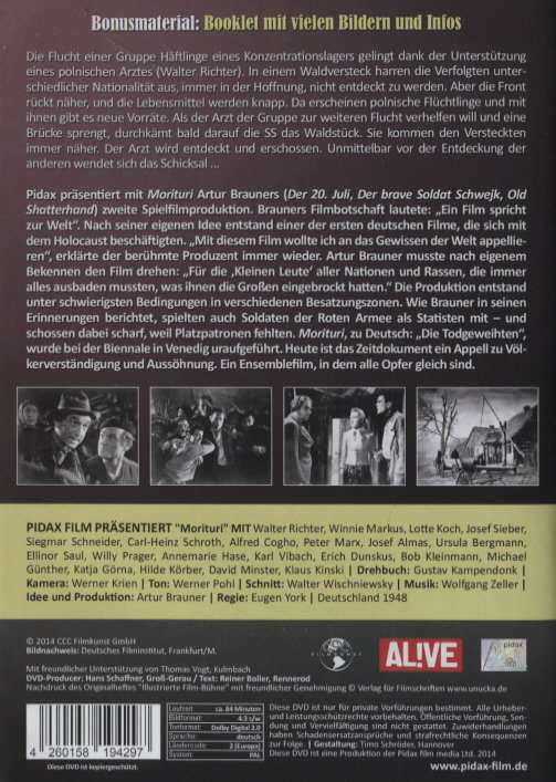 Morituri - The Condemned - Lotte Koch Walter Richter Klaus Kinski DVD ...