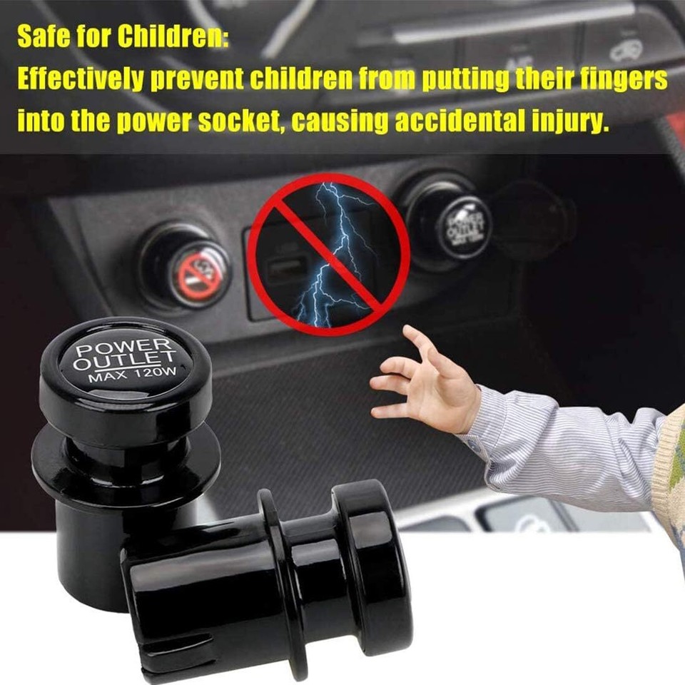 Cigarette Lighter Socket Cover Cap 2 Pack, for Car Power Port Outlet | eBay