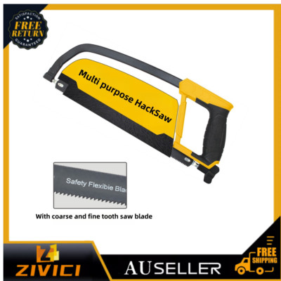 12"300mm Heavy Duty Tension Hacksaw Frame Dual Blade Mount Multi ...