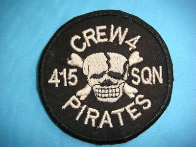 PATCH US MILITARY 415th SQUADRON CREW 4 PIRATES | eBay