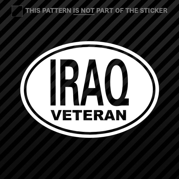 (2x) Oval Iraq Veteran Sticker Self Adhesive Vinyl | eBay