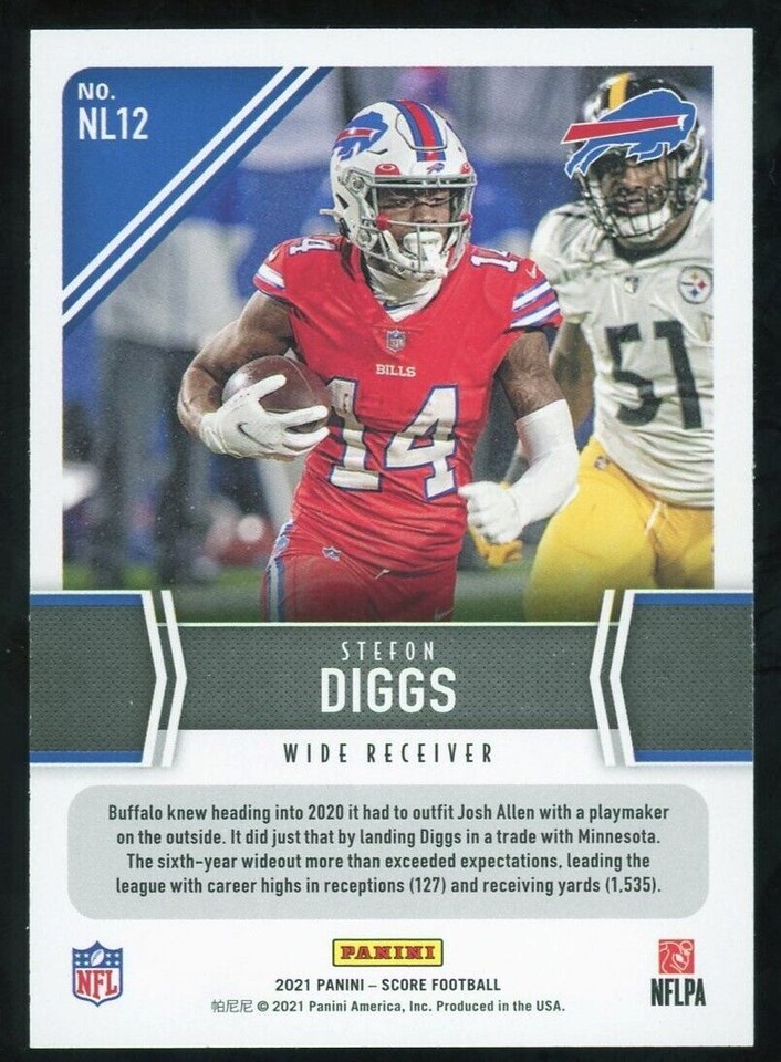 2021 Score Stefon Diggs Next Level Stats Insert Buffalo Bills | eBay