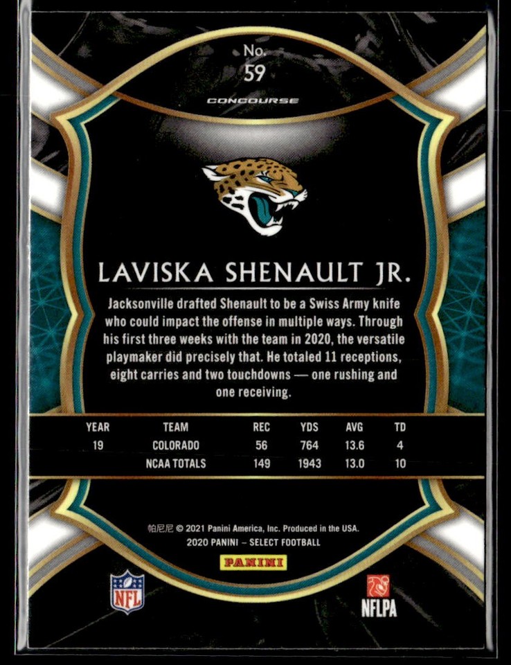 2020 Panini Select #59 Laviska Shenault Jr. RC Football Card 2903D | eBay