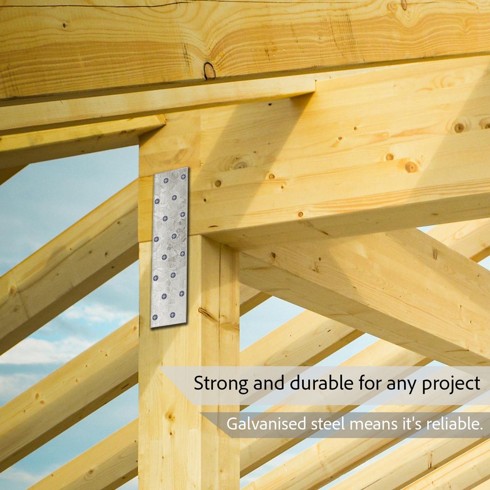 Galvanised Steel Joining Plates Metal Wood/Timber Construction Brackets ...
