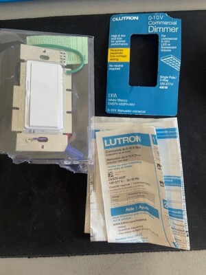 Lutron (DVSTV-453PH-WH) Diva 0-10 V Control Dimmer Switch NEW OPEN BOX ...