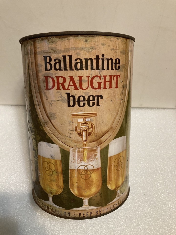 BALLANTINE DRAUGHT BEER MINI KEG. EMPTY US GALLON CAN. NEW JERSEY | eBay