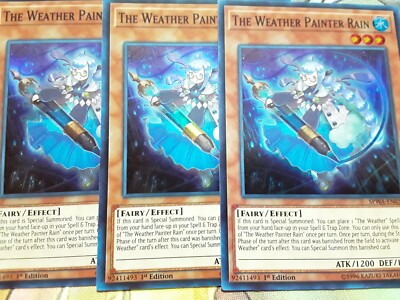 Yugioh The Weather Painter Rain X3 Super Rare SPWA-EN030 1st Ed LP ...