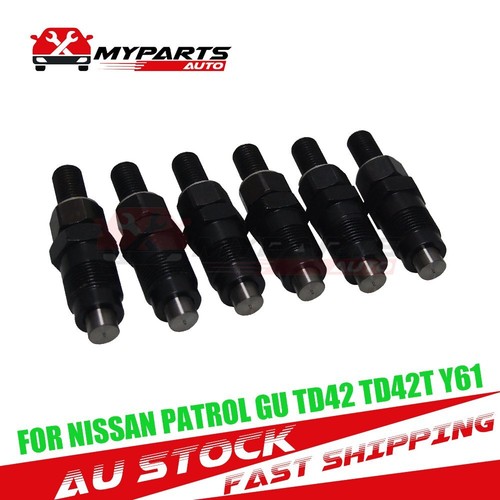 6PCS Diesel Fuel Injectors For Nissan Patrol GU Y61 TD42 TD42T ...