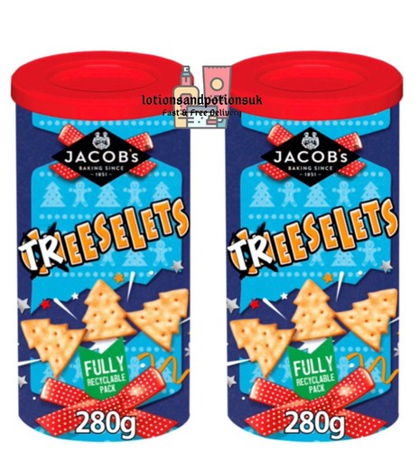 2 X Jacobs Cheeselets Treeselets Christmas 2023 Savoury Caddy 280G ...