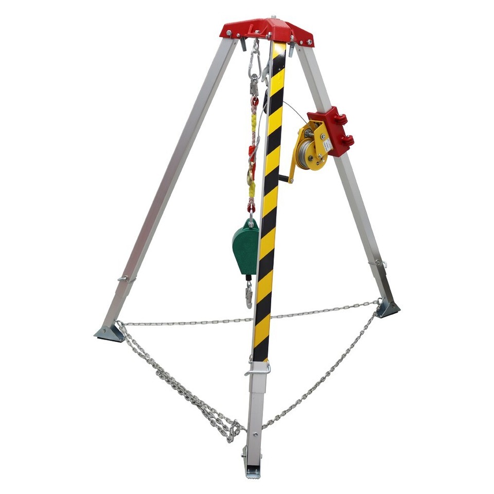 Confined Space Tripod Kit for Emergency Rescue w/Anti-fall Device ...