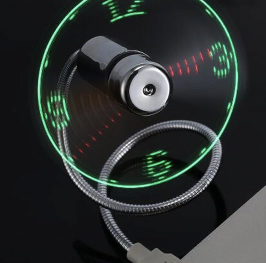 New USB Clock Fan with Real Time Clock and Temperature Display Function ...