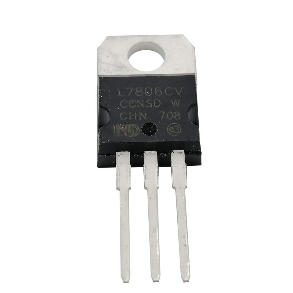 10PCS L7806CV L7806 LM7806 St TO-220 Positive Voltage Regulator 6V 1.5A ...