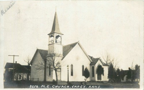 1908 Caney Kansas M.E. Church Religion #3256 Postcard RPPC 25-444 | eBay
