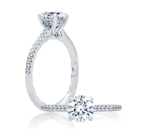 Solitaire Lab-Created Round Cut CVD Diamond & Solid 950 Platinum Fine ...