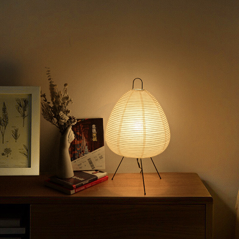 Japanese Style Rice Paper Table Lamp Akari Noguchi Yong Stand Light for ...