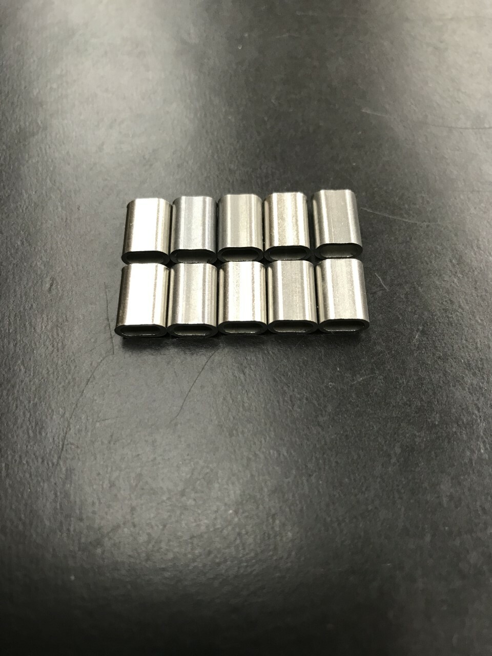 10 Pc Stainless Steel Wire Rope Cable Clip 3/32" Oval Crimping Sleeve ...