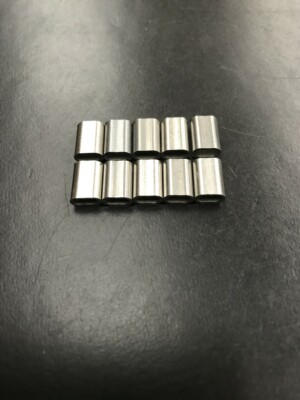 10 Pc Stainless Steel Wire Rope Cable Clip 3/32" Oval Crimping Sleeve ...