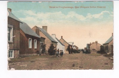 Postcard. Street in Caughnawaga. Quebec. Iroquois Indian Reserve | eBay