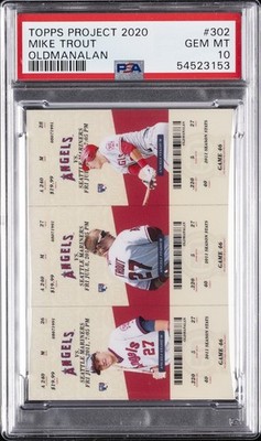 2020 TOPPS PROJECT 2020 #302 MIKE TROUT/OLDMANALAN PSA 10 | eBay